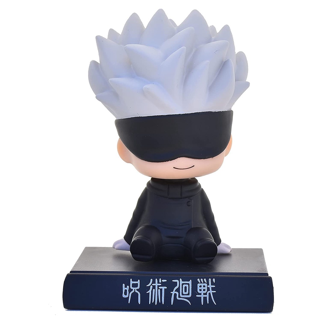 Satoru Gojo Jujutsu Kaisen Action Figure Shaking Head Hero Anime Cute ...