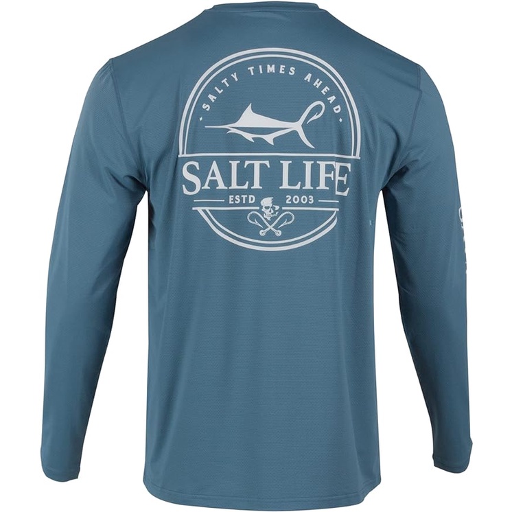 Salt Life Men's Dragnet SLX Long Sleeve Classic Fit Shirt Fishing Shirt ...