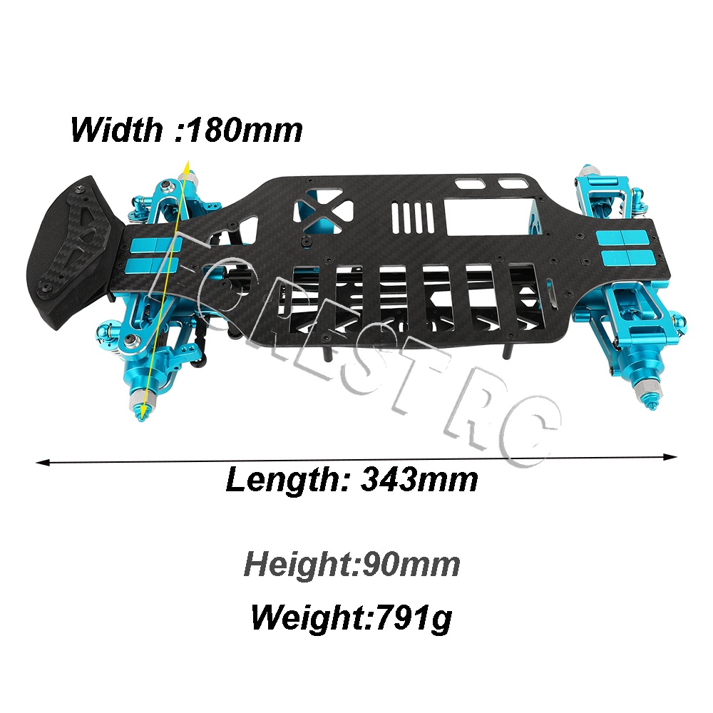 New Version Metal & Carbon Fiber Shaft Drive 1/10 RC Touring Car ...