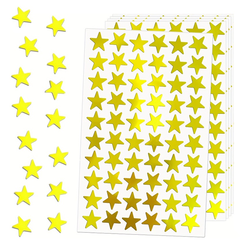 300pcs Small Foil Golden Star Stickers for Reward, Student Planner and ...