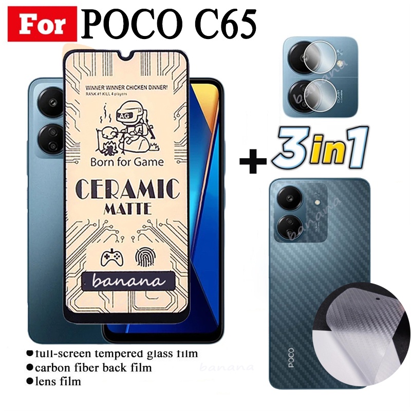 3 IN 1 POCO C65 Ceramic Tempered Glass for Xiaomi POCO C 65 C6 5 ...