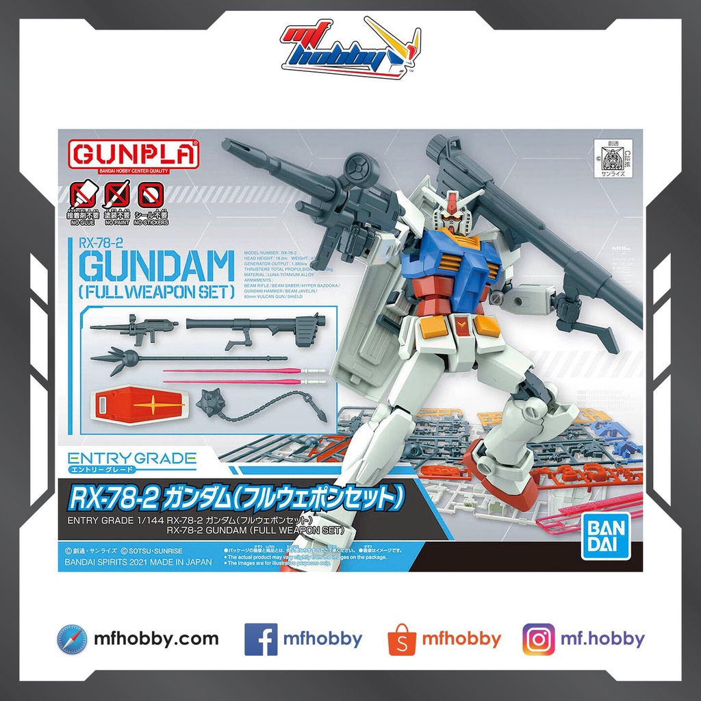 Entry Grade RX-78-2 Gundam (Full Weapon Set) | Shopee Malaysia