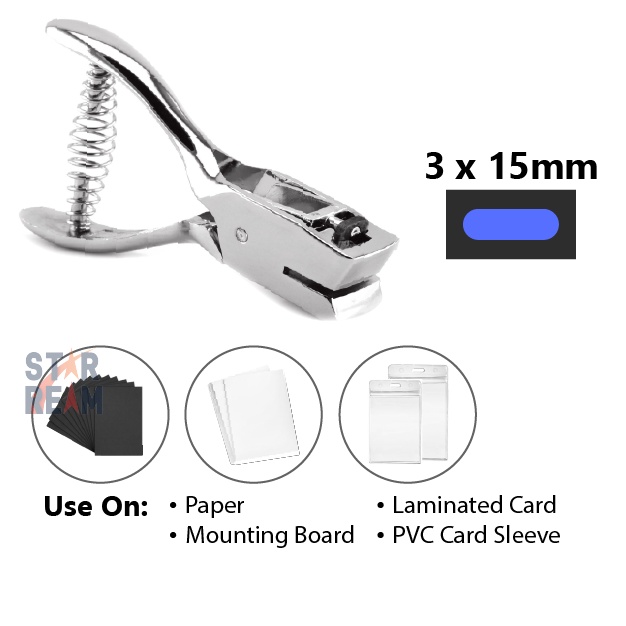 ID Card Punch 3x15mm Oval Rectangle Hole/Mounting Card Hole/Laminating ...