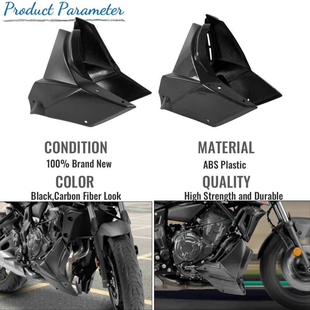 LJBKOALL Motorcycle Chassis Protector Guard Cover Engine Spoiler Belly ...