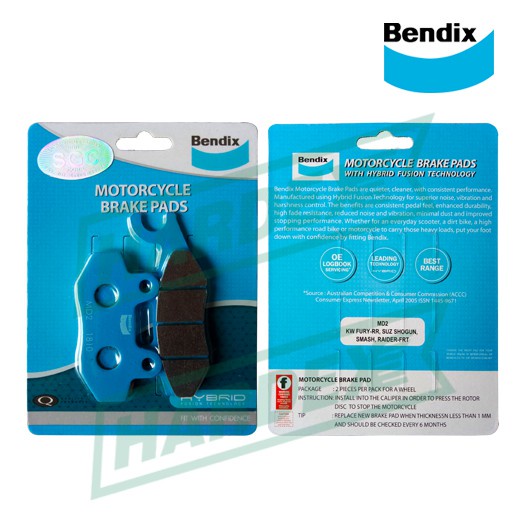 Bendix Motorcycle Brake Pads Front For Suzuki Raider 150 Carb, Shogun ...