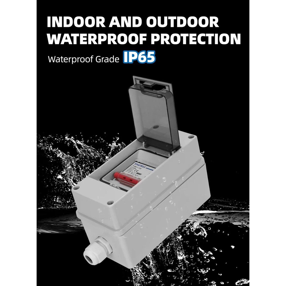 IP65 Waterproof Electric Distribution Box AC DC Solar Circuit Breaker ...