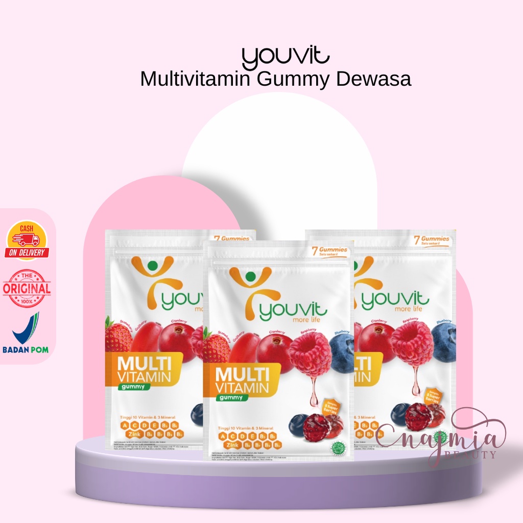 N Vantela Youvit Multivitamin Gummy Adult 7 For Immunity | Youvit ...
