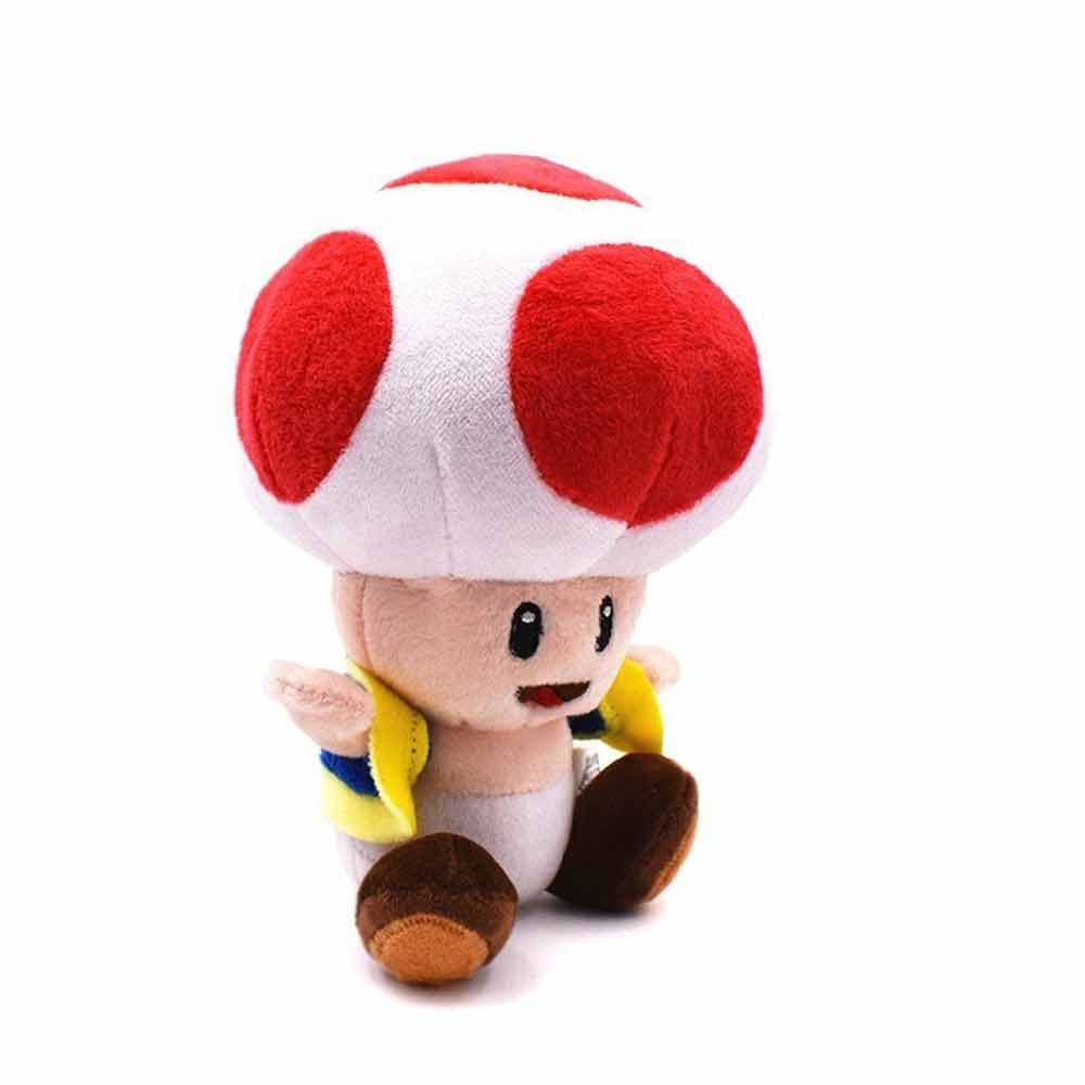 The New Super Mario Bros. Red Toad Mushroom Soft Plush Toy Stuffed Doll ...