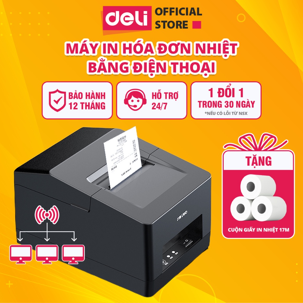 Genuine Deli Thermal Receipt Printer Paper Size K57 - Print Sales Notes ...