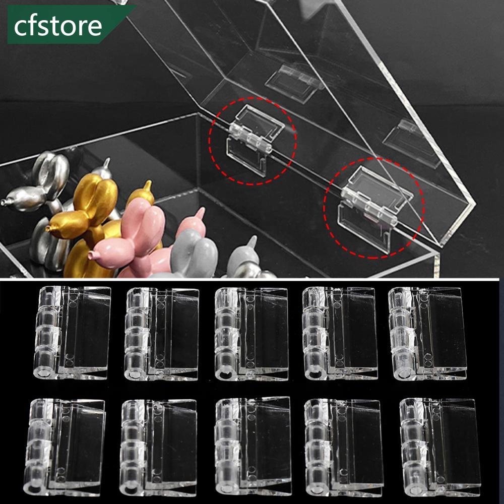 CFSTORE 10Pcs Transparent Plastic Folding Hinges Durable Clear Acrylic ...