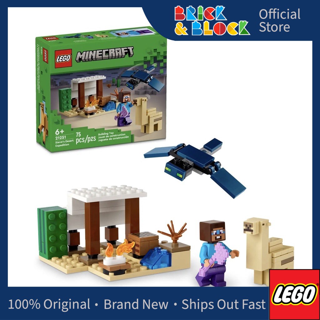 LEGO 21251 Steve's Desert Expedition | LEGO Minecraft | Shopee Malaysia