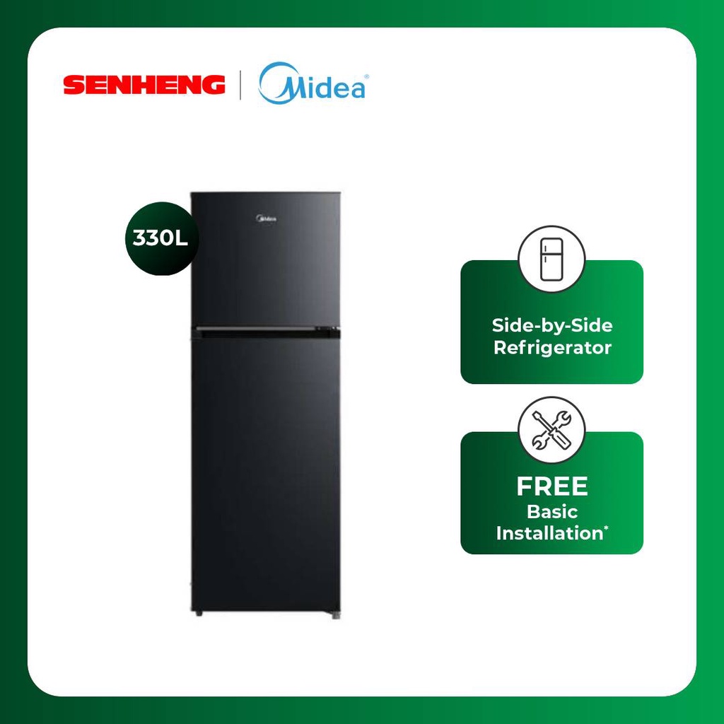 Midea 330L 2 DOOR FRIDGE MID-MDRT384MTB30 | Shopee Malaysia