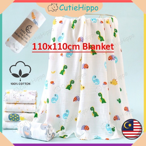 110x110cm Baby Blanket Newborn Baby Muslin Swaddle Soft Blanket Kain ...