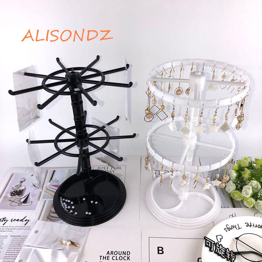 ALISONDZ Rotating Jewelry Display Jewelry Hanging Rack Display Tray ...