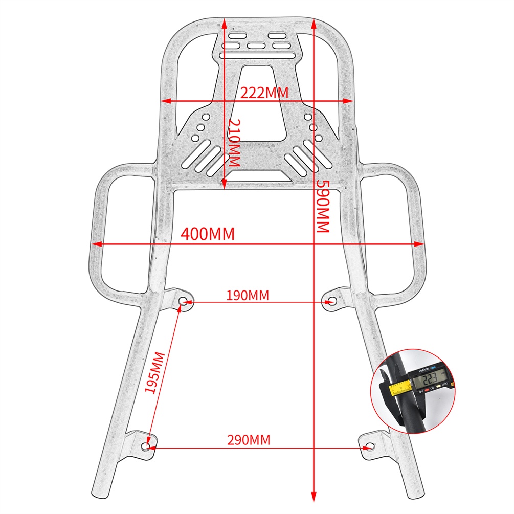LJBKOALL For Honda ADV 160 2023 2024 Motorcycle Rear Luggage Rack ...