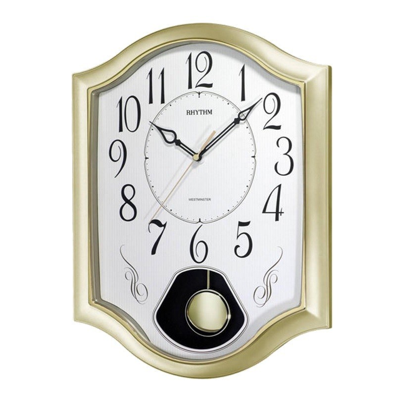 100% ORIGINAL RHYTHM Westminster Melody Pendulum Wall Clock (Jam ...