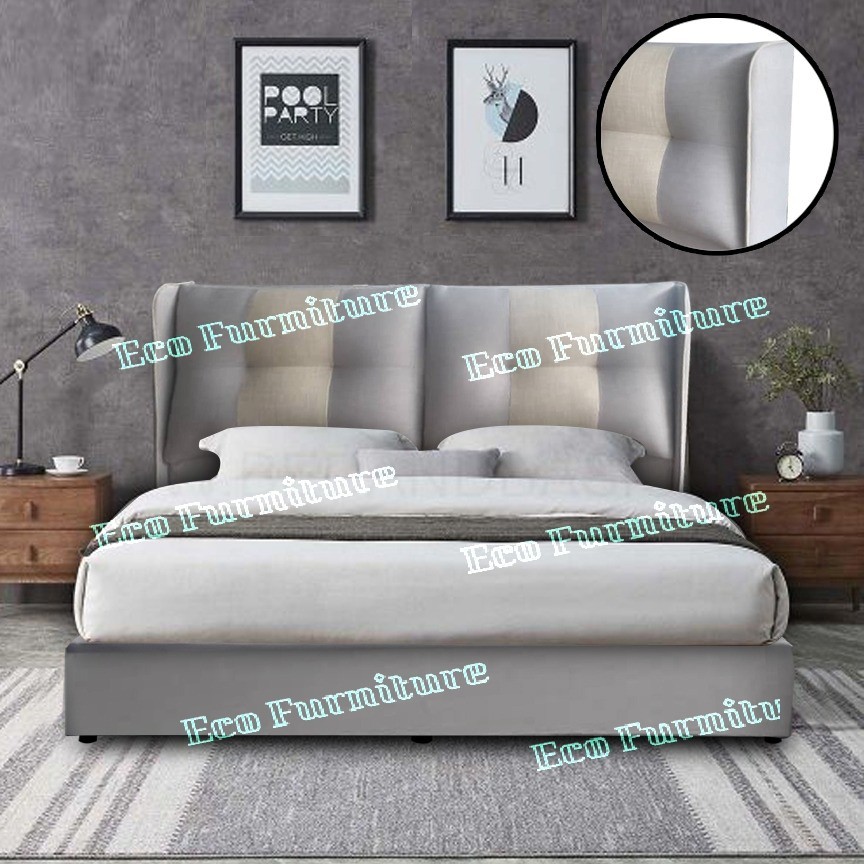 Katil Kain Kelabu Divan Katil Queen King | Shopee Malaysia