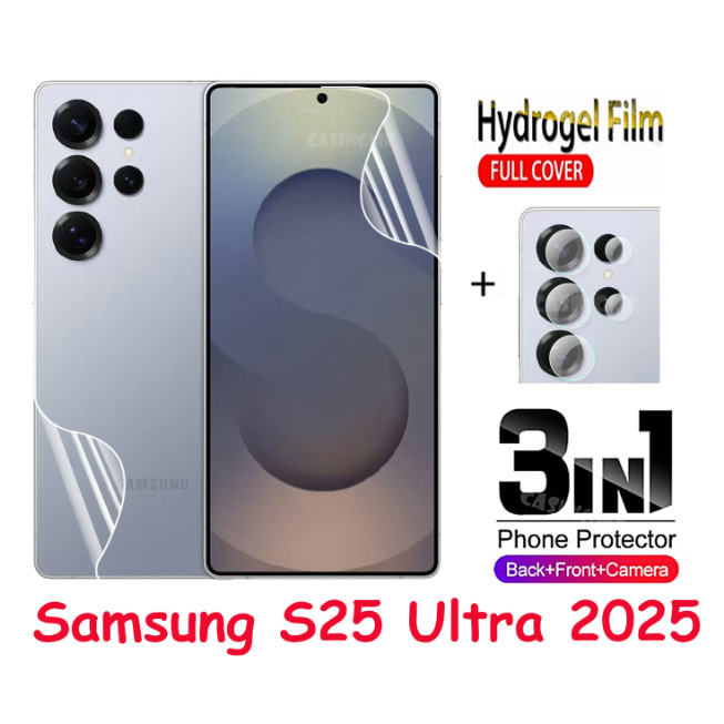 1-3 Unlock Screen Protector For Samsung Galaxy S25 Ultra S25Plus S25+ Front Back Camera Lens ...