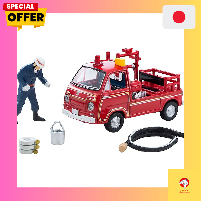Tomica Lamavintage 1/64 LV-68c Subaru Sambar Pump Fire Truck Finished Diecast Miniature + ABS ...
