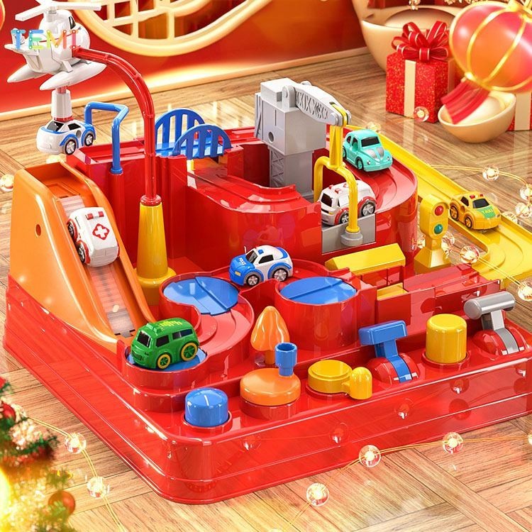 TEMI Car Adventure Toy Set Track & Car Play Set Kids Educational Toy ...