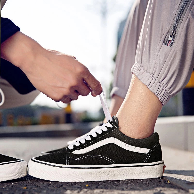 Van Old Skool Pro Black White Original 100% Original Van Shoes for Men and Women Original Van ...