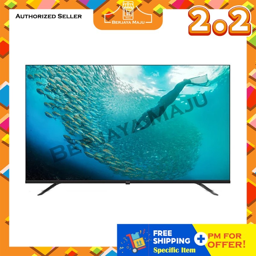 Philips 65" 4K UHD HDR10 Smart Google LED TV 65PUT7129/68 | Shopee Malaysia