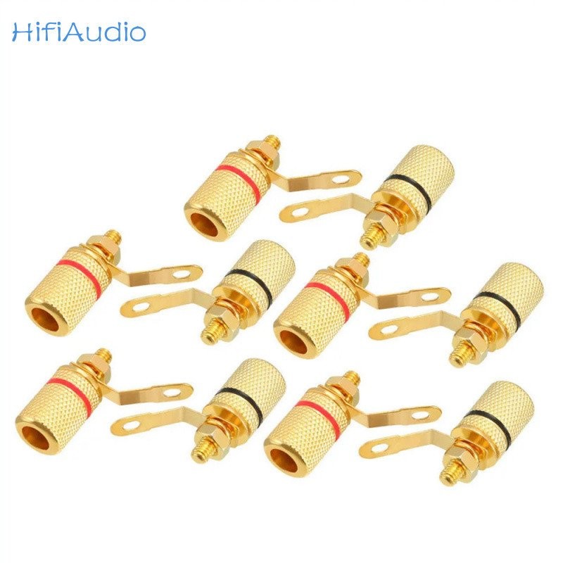 HifiAudio Hi-End Gold Plated Binding Post Audio Connector Amplifier ...
