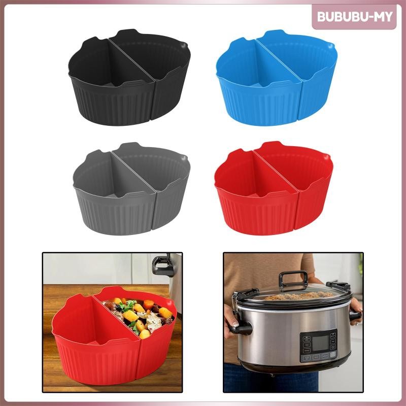 [BububuMY] Slow Cooker Insert Divider Set Heat Resistant Easy Clean ...