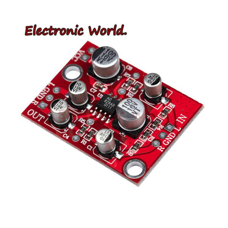 DC 5V-15V 12V AD828 Stereo Preamp Power Amplifier Board Preamplifier Module | Shopee Malaysia