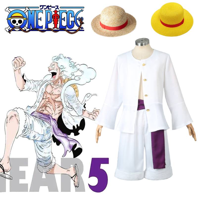 One Piece Luffy Cosplay Costume Sun God Nika Luffy Awakening Role Play ...