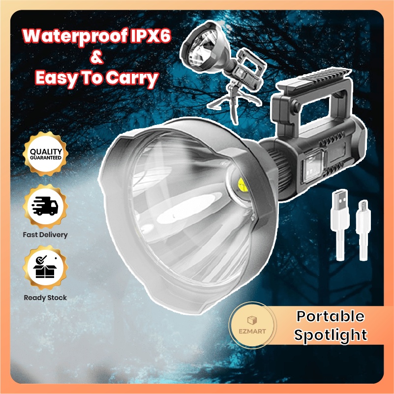 LED Super Bright Torch Light 200000 lumens Portable Rechargeable ...