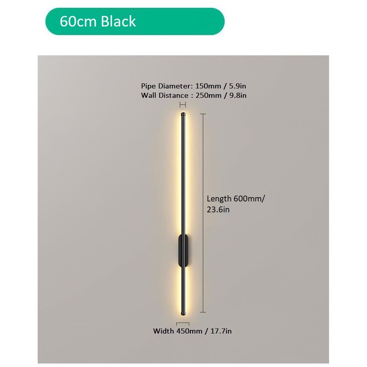 LED Wall Light Wall Lamp Sconce Lampu Dinding Tangga Lampu Hiasan ...