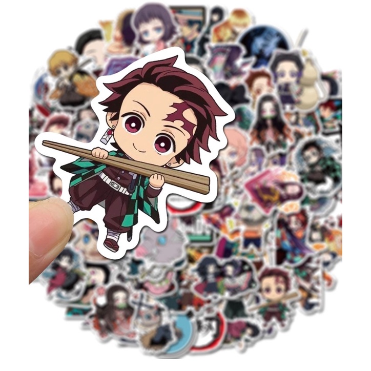 100pcs Demon Slayer Graffiti Stickers for Guitar Suitcase DIY Creative ...