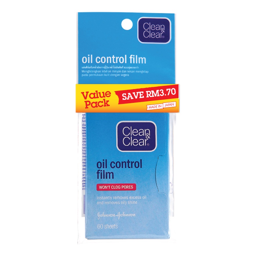 CLEAN & CLEAR Oil Control Film Twin Pack 2 x 60's | Shopee Malaysia