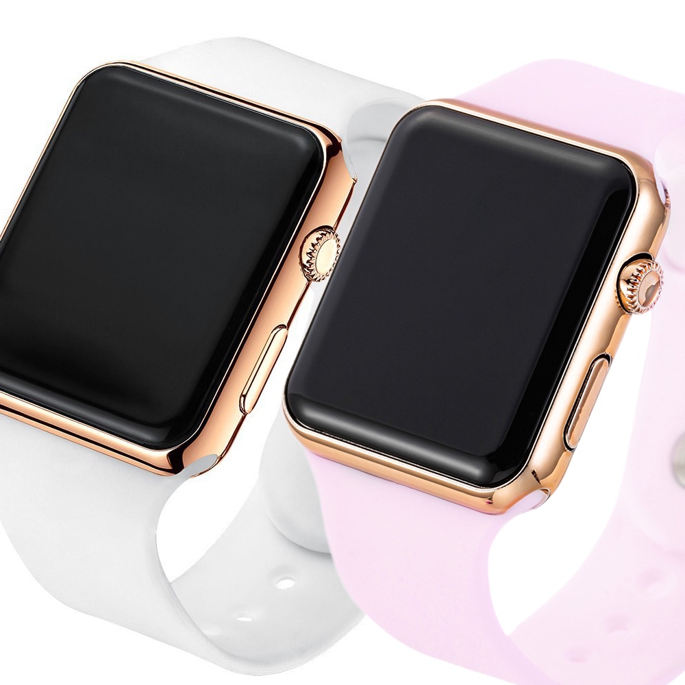 New Fashion LED Couple Watches Square Electronic Watch Sports Student ...