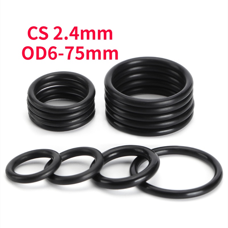 [HNK] Black O-Ring Elastic Ring High-Quality Sealing Ring CS2.4mm OD6 ...