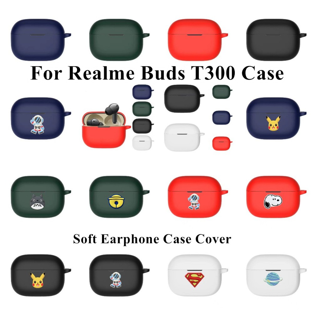 READY STOCK! For Realme Buds T300 Case Simple cartoon series Soft ...