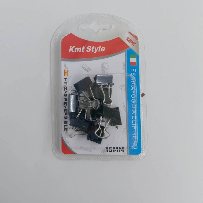 HITAM Binder Clip Black Paper Clip 15MM 25mm Clip Binder Pack - 15MM ...