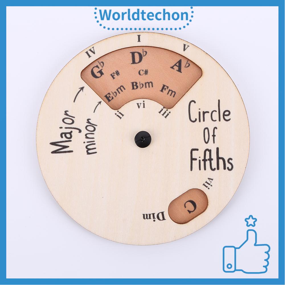 ღ worldtechon ღ Circle of Fifths Wheel Wooden Guitar Chord Wheel Circle ...