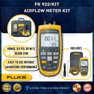 FLUKE 922/KIT AIRFLOW METER/MICROMANOMETER (FK 922/KIT) | Shopee Malaysia