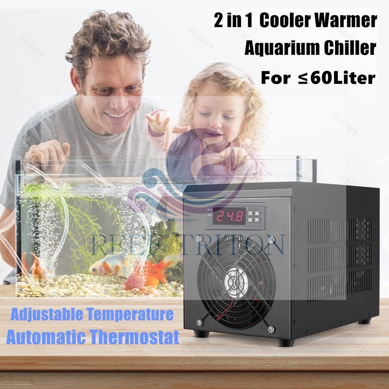 60L Aquarium Chiller Cooler Water Temperature Control air sejuk marine ...
