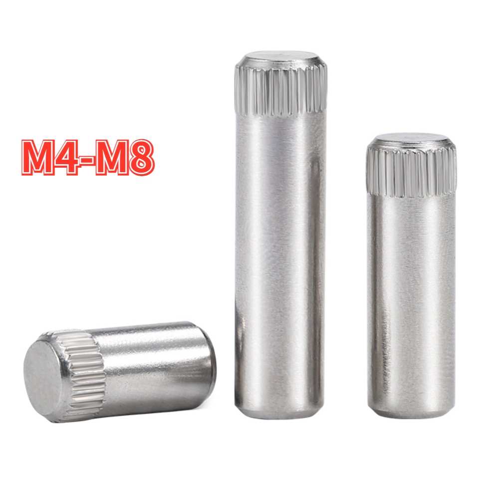 [XNY] 304 Stainless Steel Knurled Pin Rubbing Silk Hinge Pin Nail Cylindrical Knurled ...