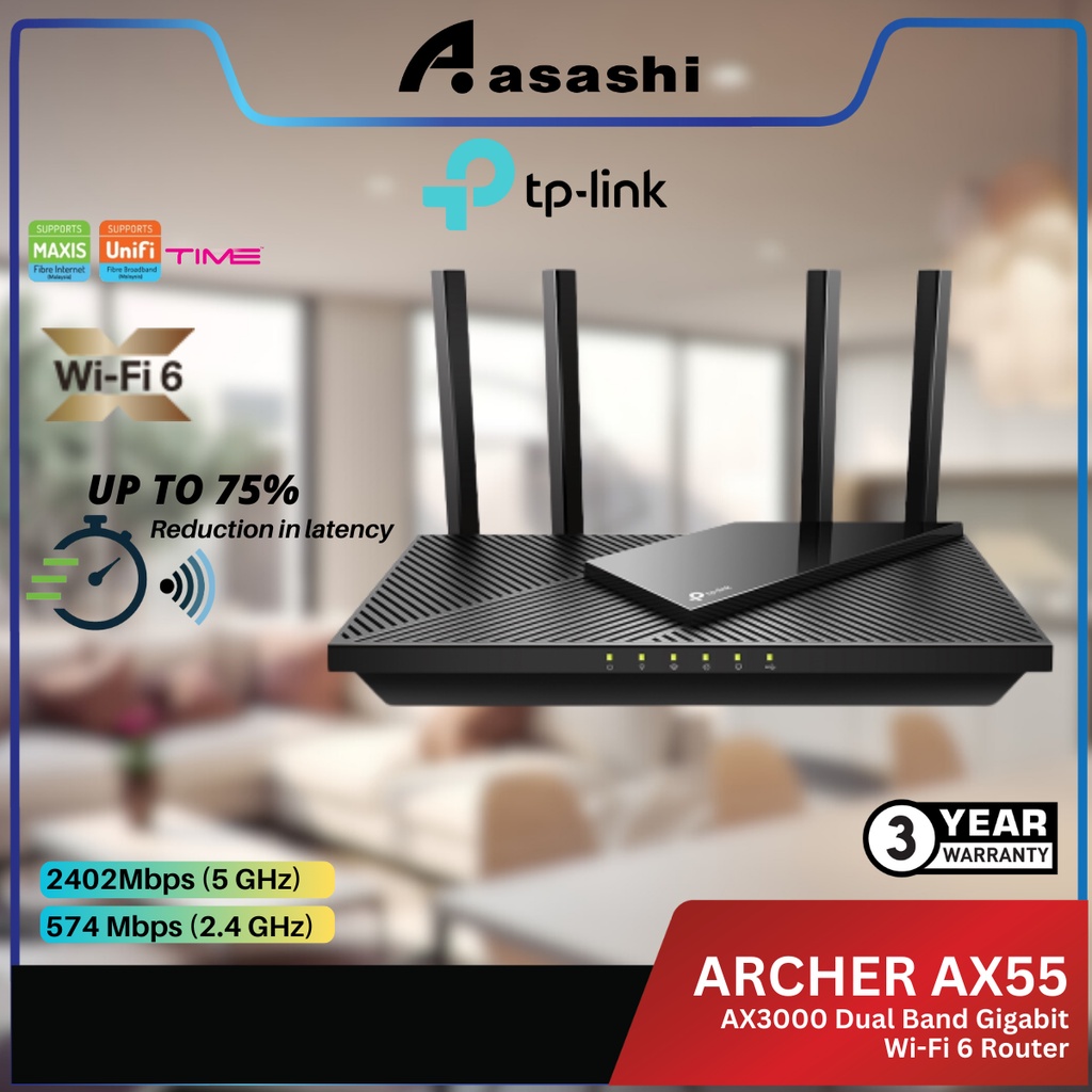 TP-Link Archer AX50 / AX53 / AX55/AX 55 ProAX3000 Wi-Fi 6 Network ...
