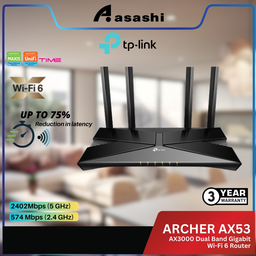 TP-Link Archer AX50 / AX53 / AX55/AX 55 ProAX3000 Wi-Fi 6 Network ...