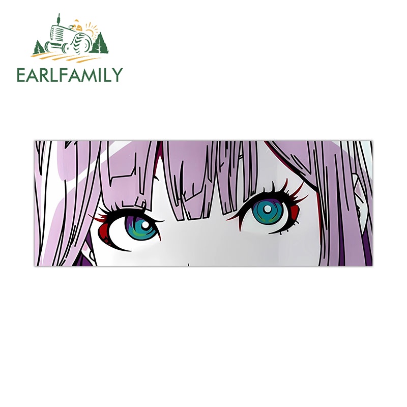 EARLFAMILY 13cm x 9.8cm Darling In The Franxx Car Sticker Zero Two Eye ...