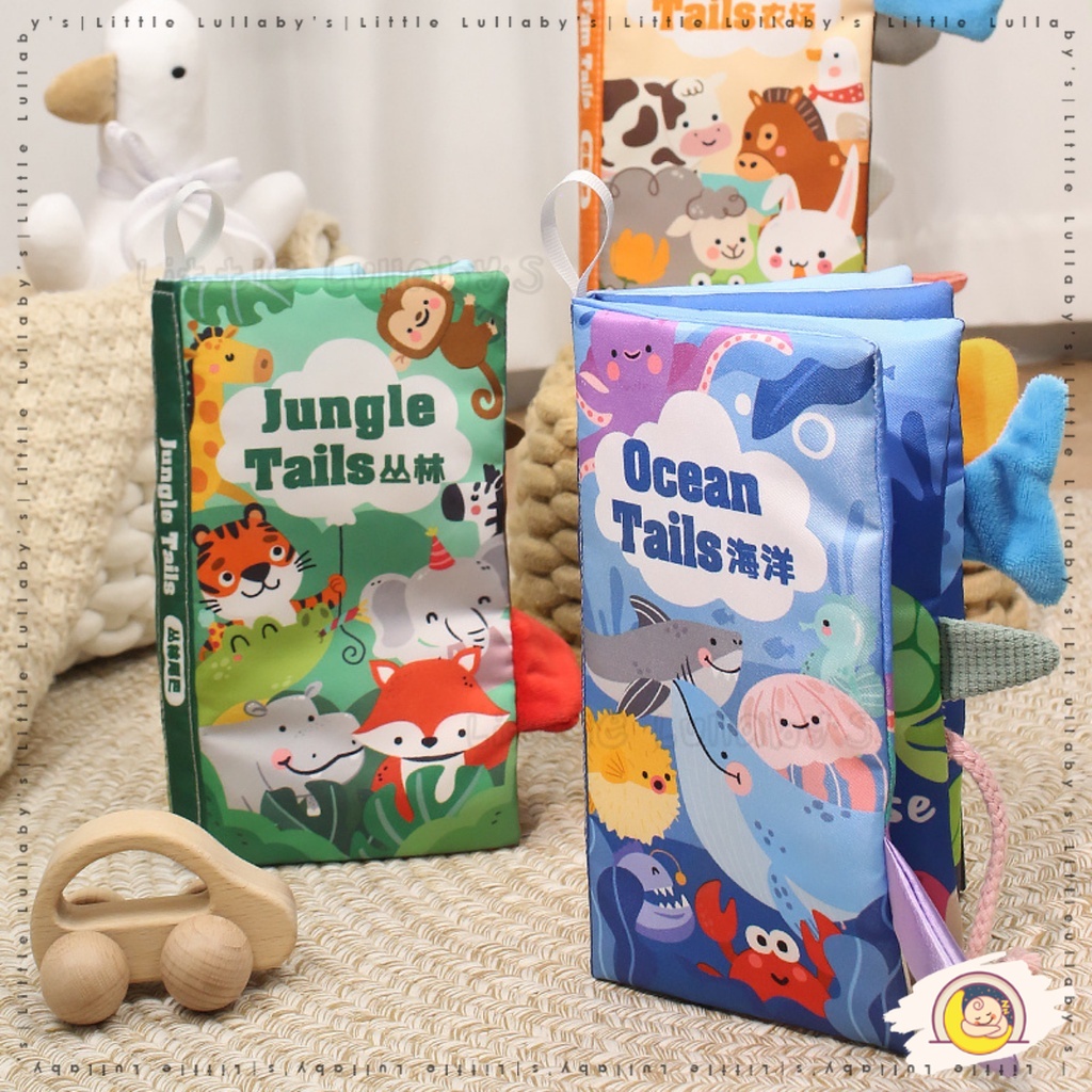 Tail Cloth Book Buku Kain Baby Early 布书 Learning Washable Tail Rustling ...