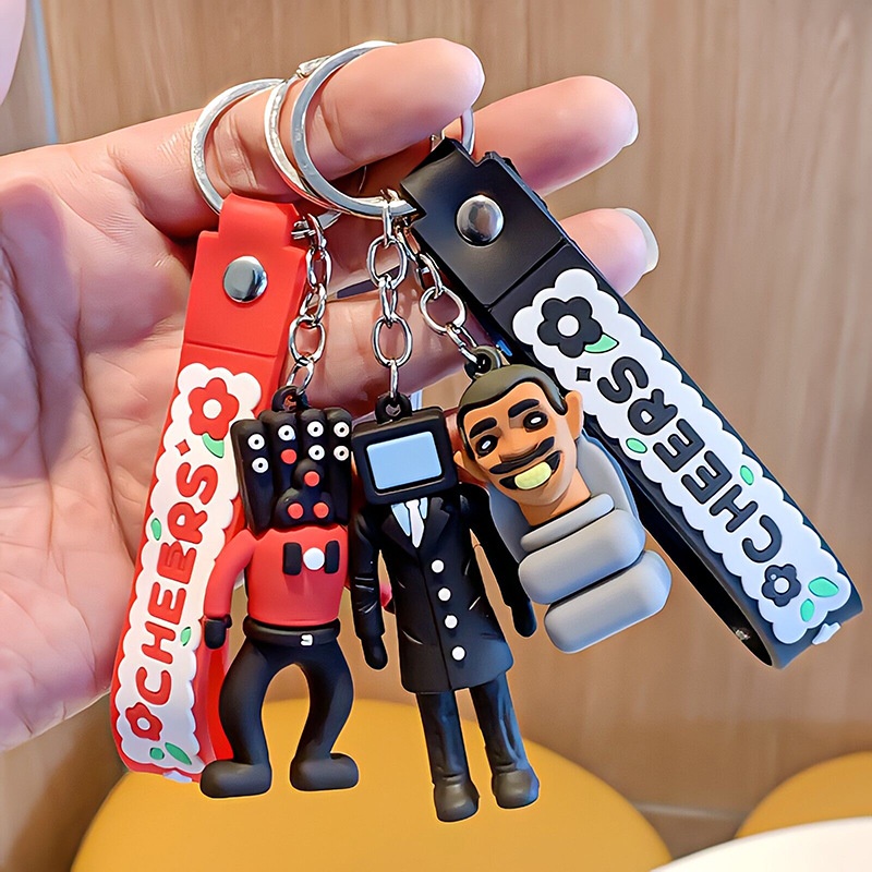 Skibidi Toilet Keychain SPEAKERMAN TVMAN CAMERAMAN Key chain | Shopee ...
