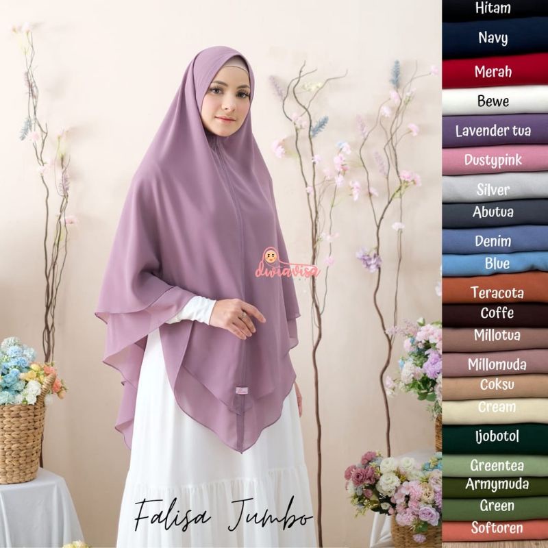 🔥 READY STOCK 🇲🇾🔥 JAB Falisa Tudung chiffon 2 layers Labuh Bawal ...
