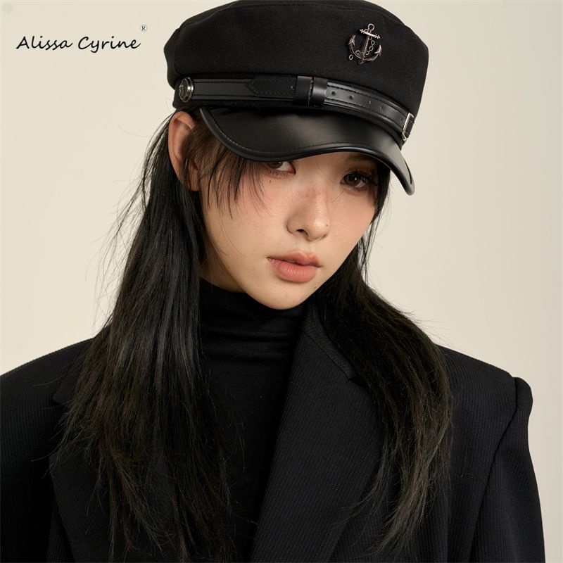 [Galaxy Night Market] Y2K INS Beret Hat Female Winter Octagonal Cap ...