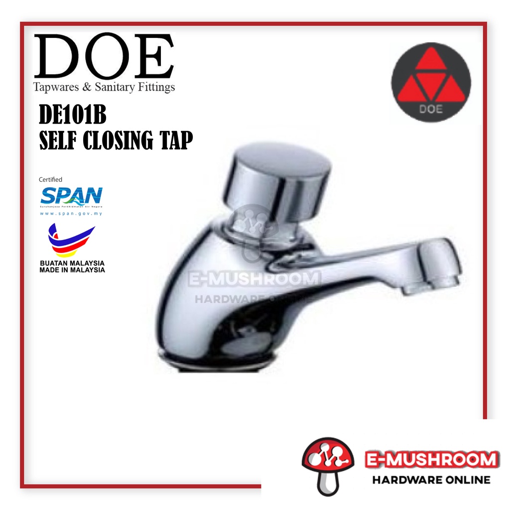 DOE DE101B Manual Self-Closing Basin Tap Basin Faucet Water Tap ...